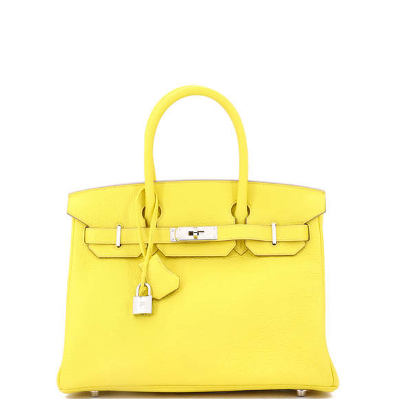 Hermes | Bags | Hermes Birkin 3 Yellow Togo With Palladium Hardware ...